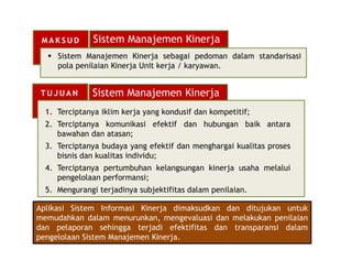 Aplikasi sistem manajemen informasi kinerja performance management system | PDF