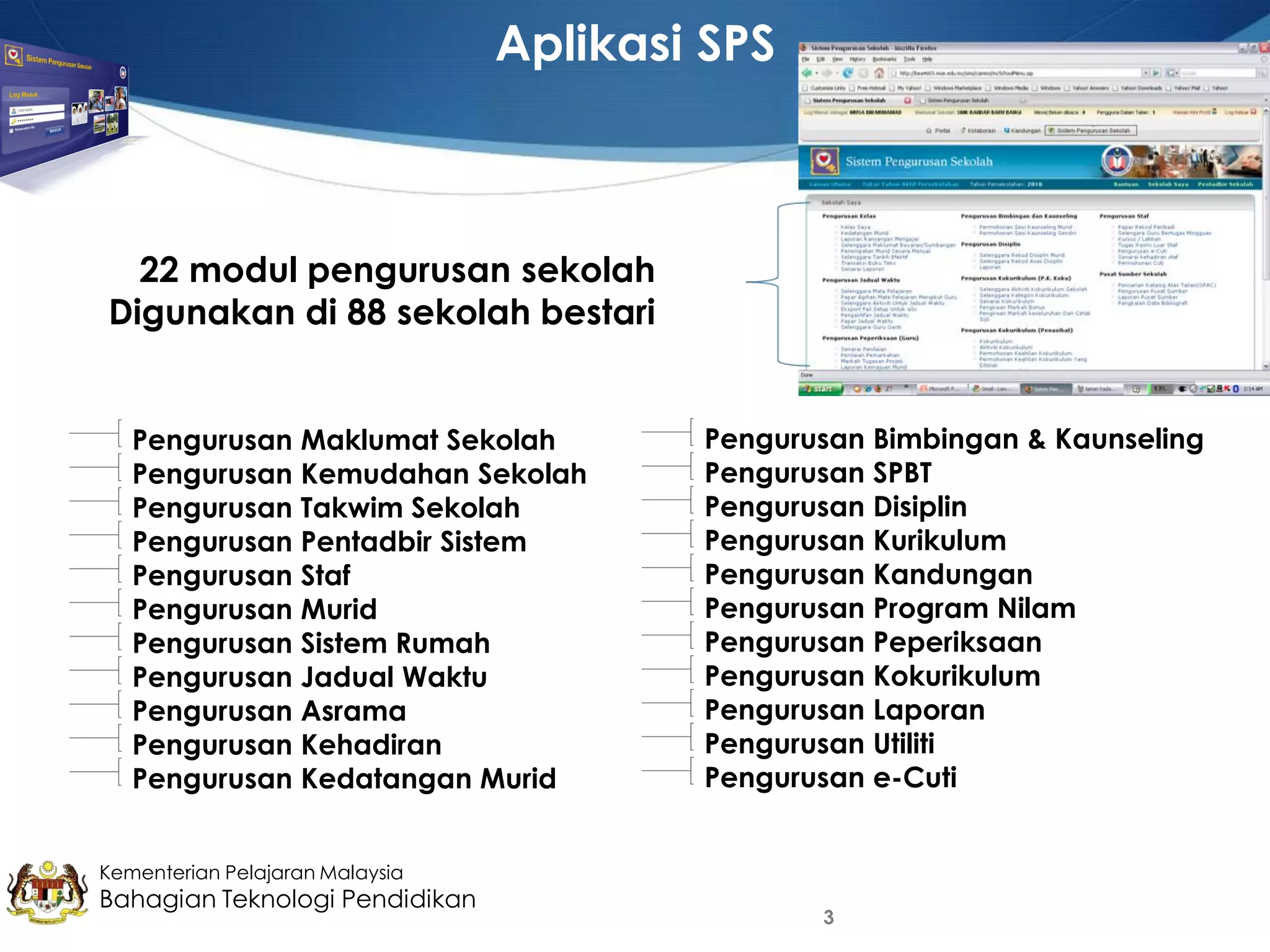 Aplikasi sistem pengurusan sekolah malaysia | PDF