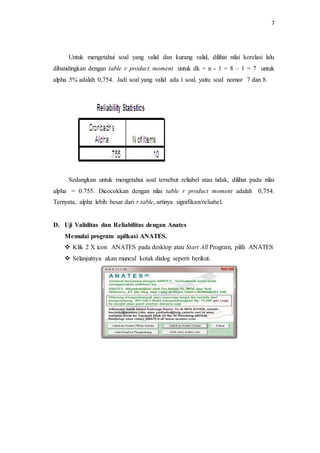 Aplikasi spss dan anates | DOCX