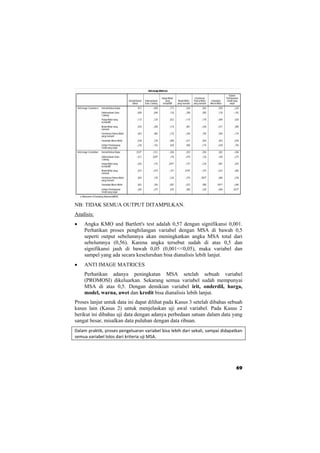 Aplikasi spss pada statistik multivariat | PDF