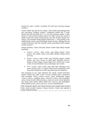 Aplikasi spss pada statistik multivariat | PDF