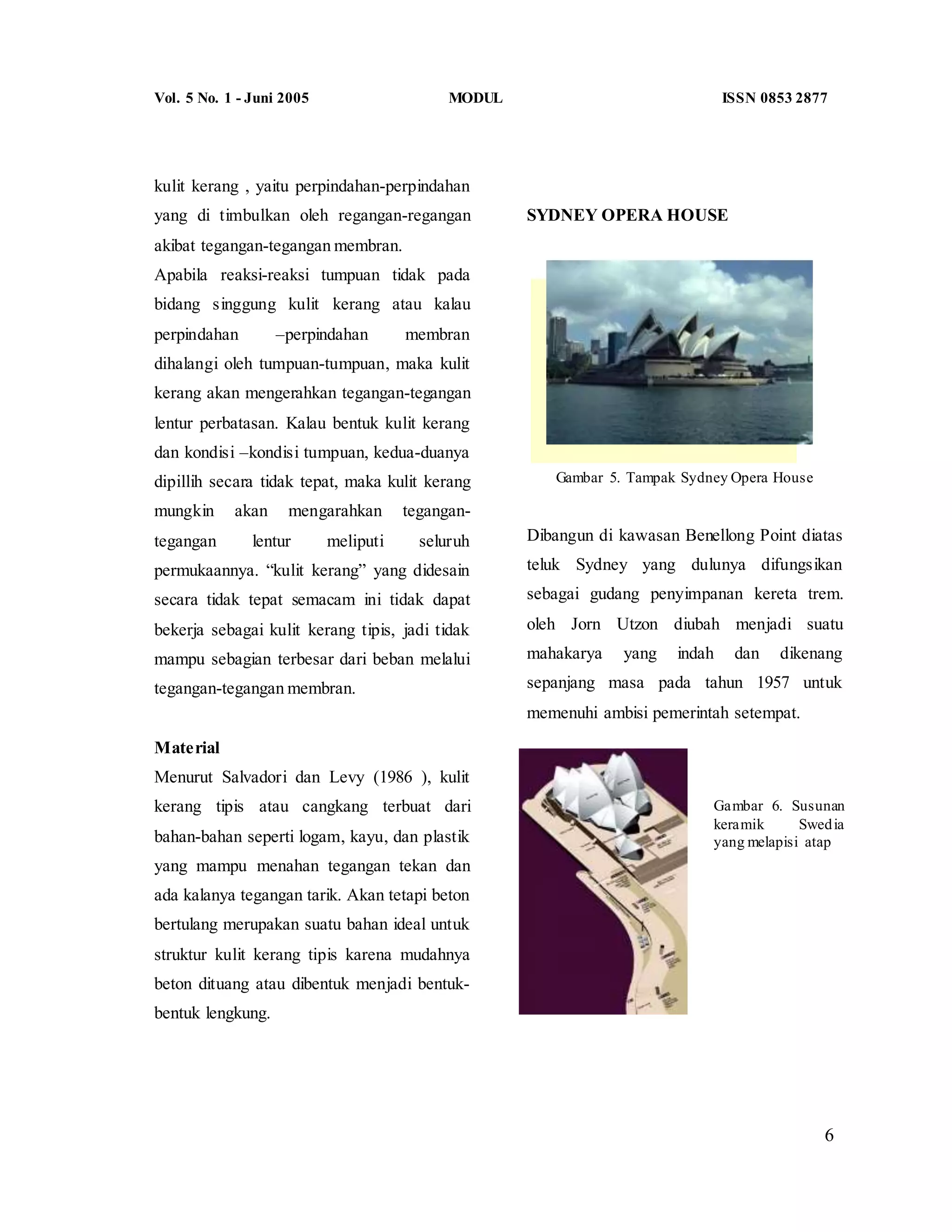 Aplikasi struktur shell pada sydney opera house converted | DOCX