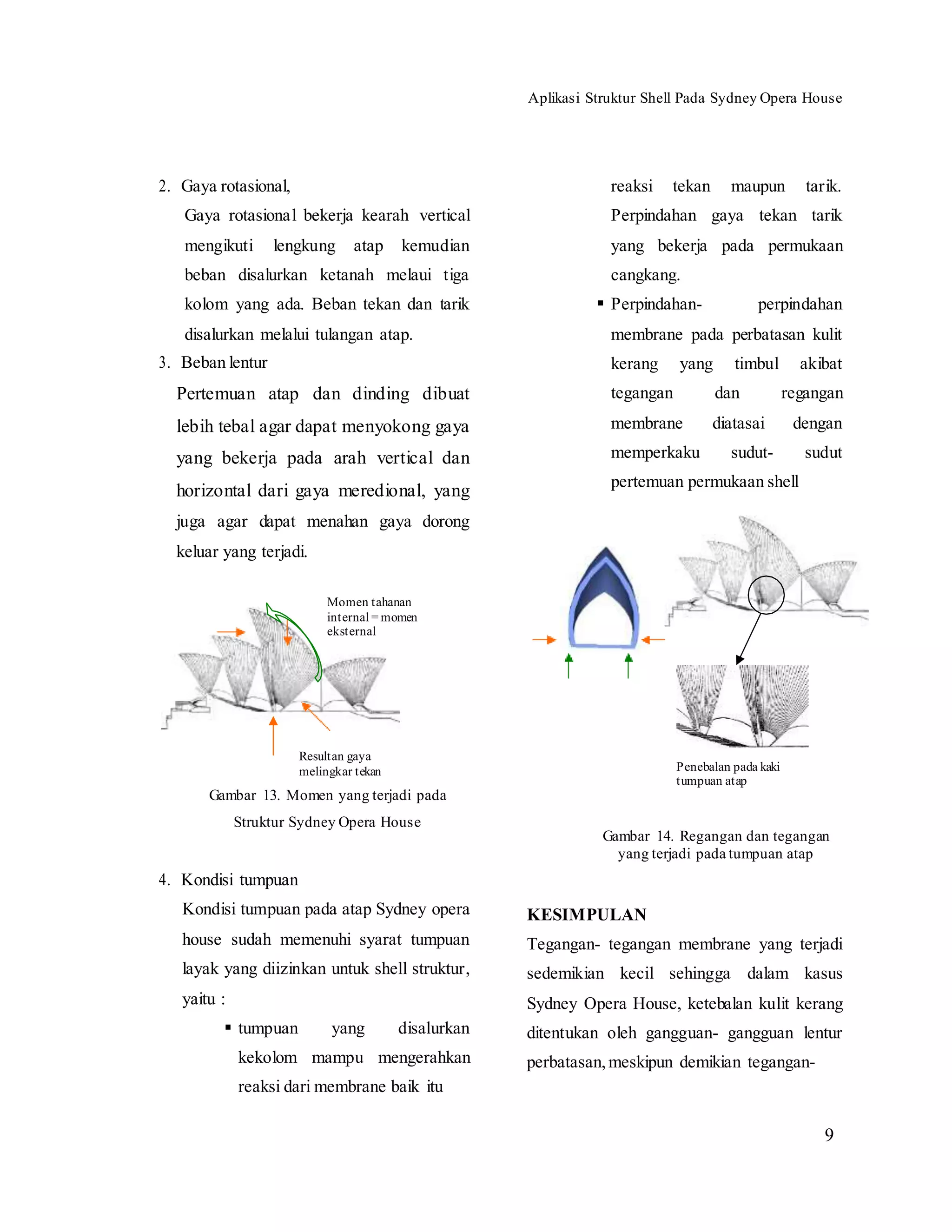 Aplikasi struktur shell pada sydney opera house converted | DOCX
