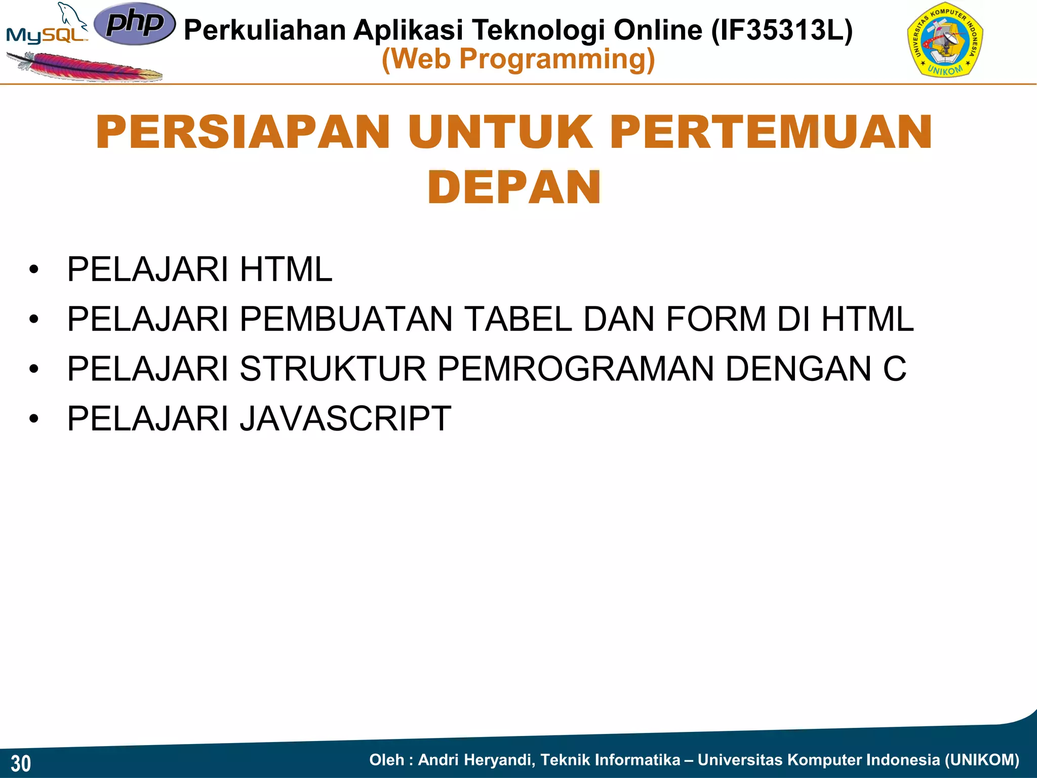 Aplikasi teknologi online | PDF