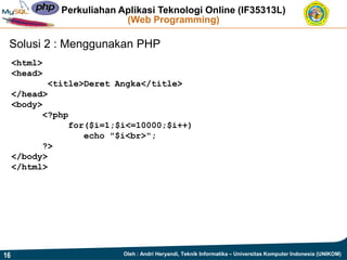 Aplikasi teknologi online | PDF