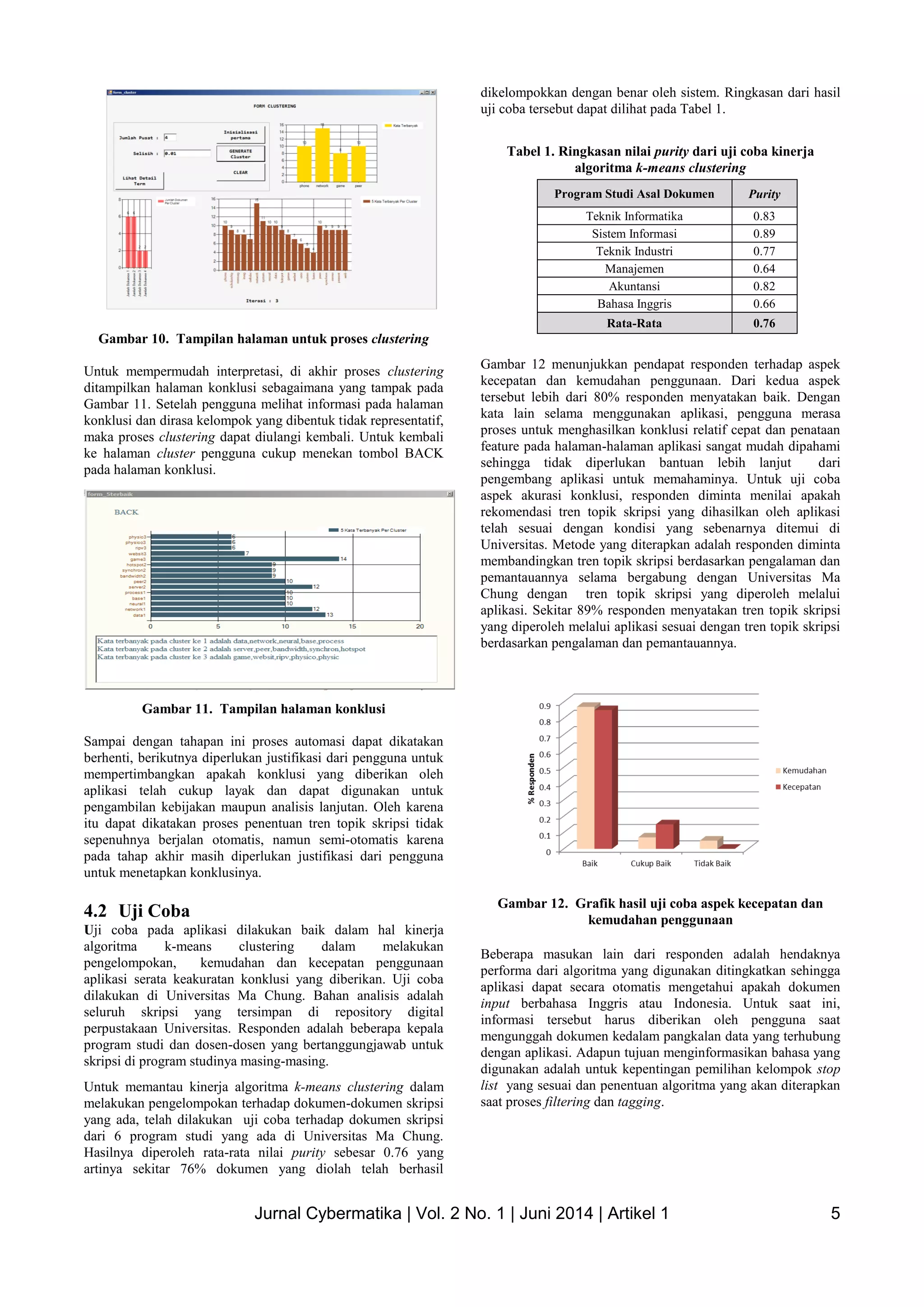 Aplikasi text mining untuk automasi penentuan tren topik skripsi dengan ...