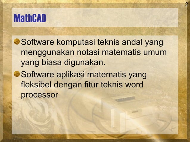 Aplikom05 math cad_intro | PPT