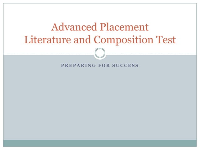 Ap lit comp test prep | PPT