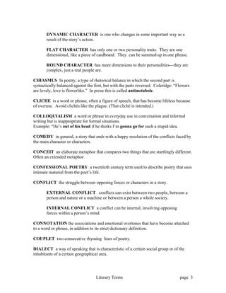 Ap literary terms | PDF | Fiction | Books and Literature