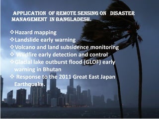 applicartion on remote sensing of disaster management. | PDF