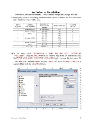 Correlation Between SAT and GWA | PDF