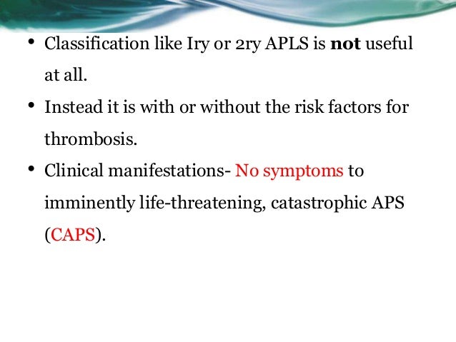 Antiphospholipid Antibody syndrome- Updated Guidelines
