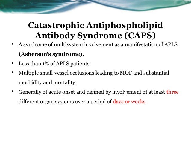 Antiphospholipid Antibody syndrome- Updated Guidelines