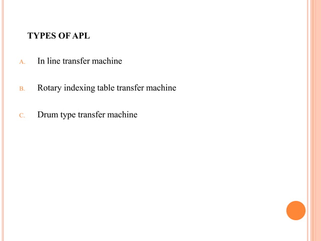 Automated production line seminar | PPTX