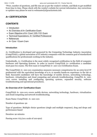 aplus-core1-practicetests-220-1101 - Practice Tests | PDF ...
