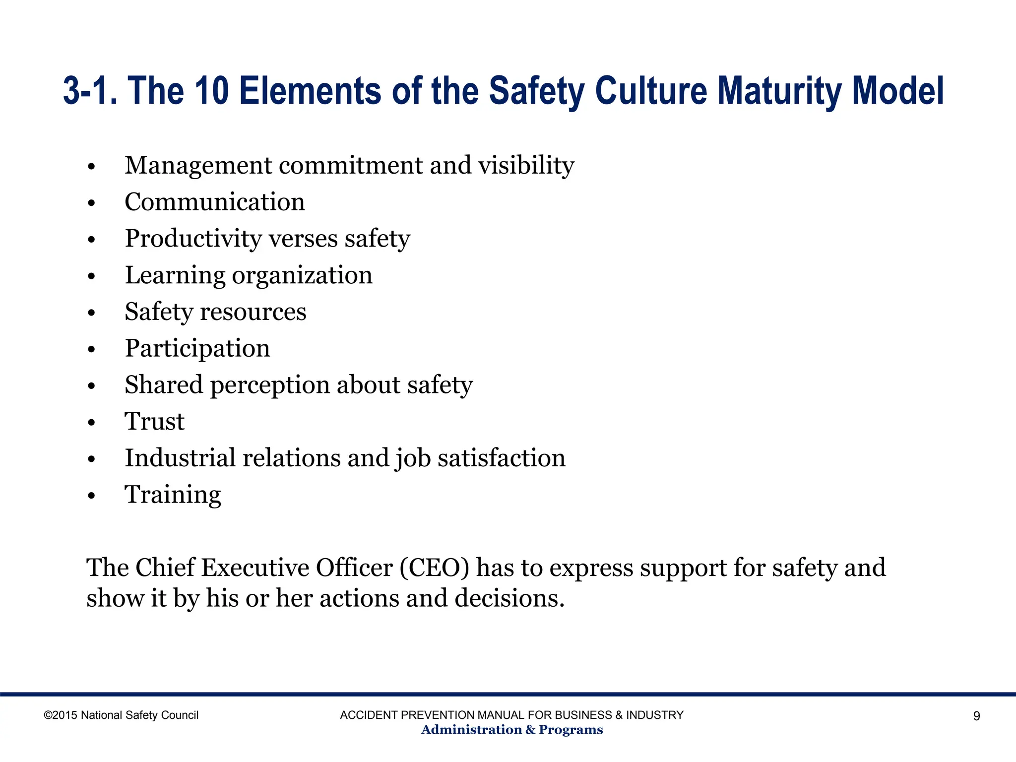 National Safety Council -Safety management | PPT