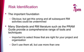 APM Four seasons of risk - Scotland: Identification | PPT | Science