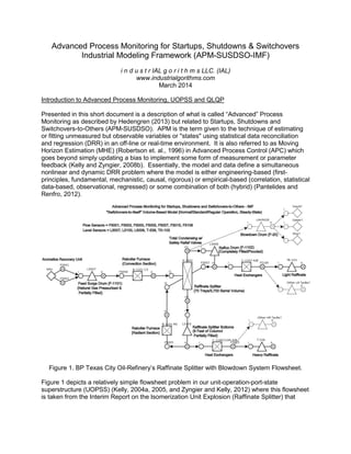 Advanced Process Monitoring for Startups, Shutdowns & Switchovers Industrial Modeling Framework ...