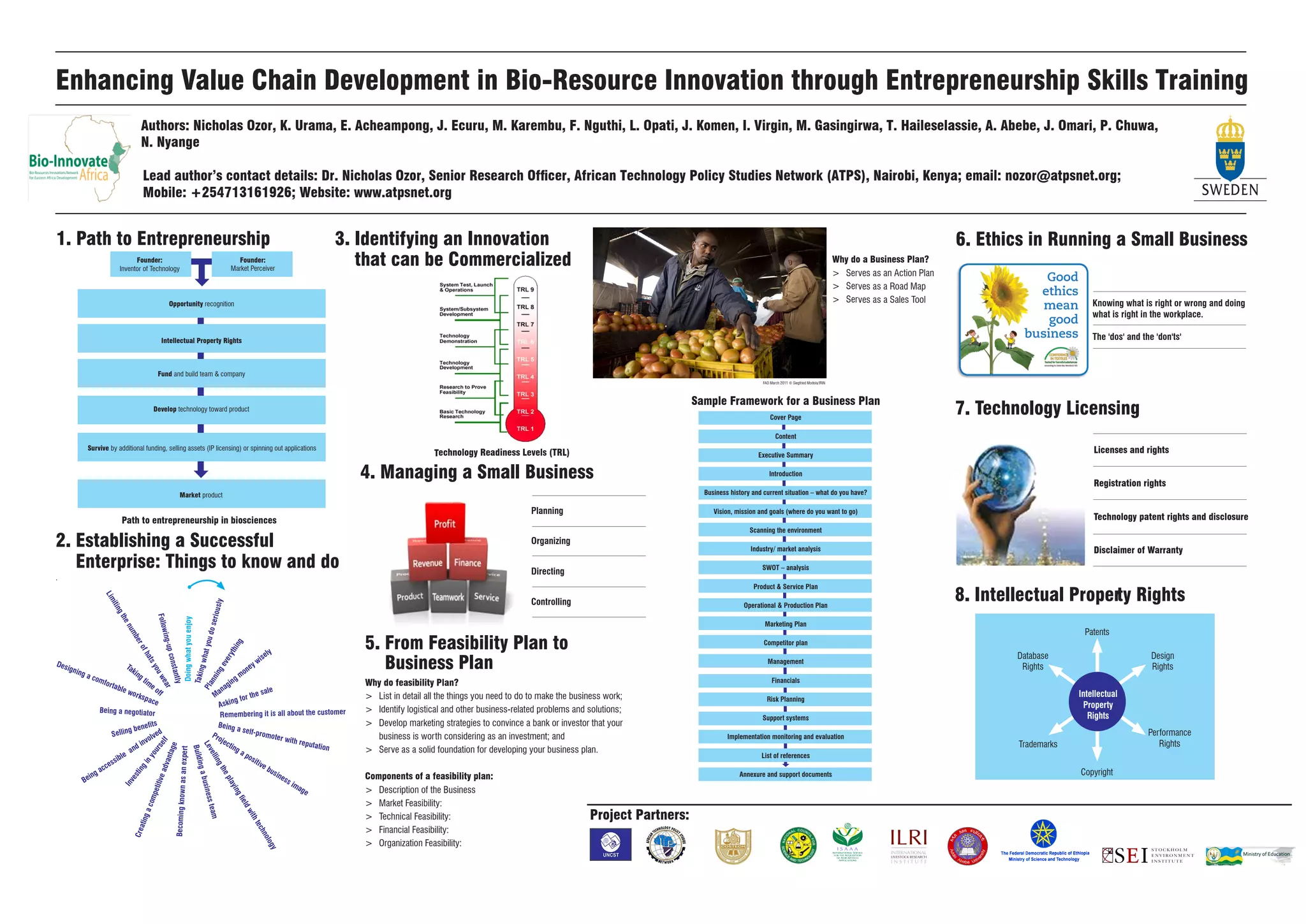 Enhancing value chain development in bio-resource innovation through ...