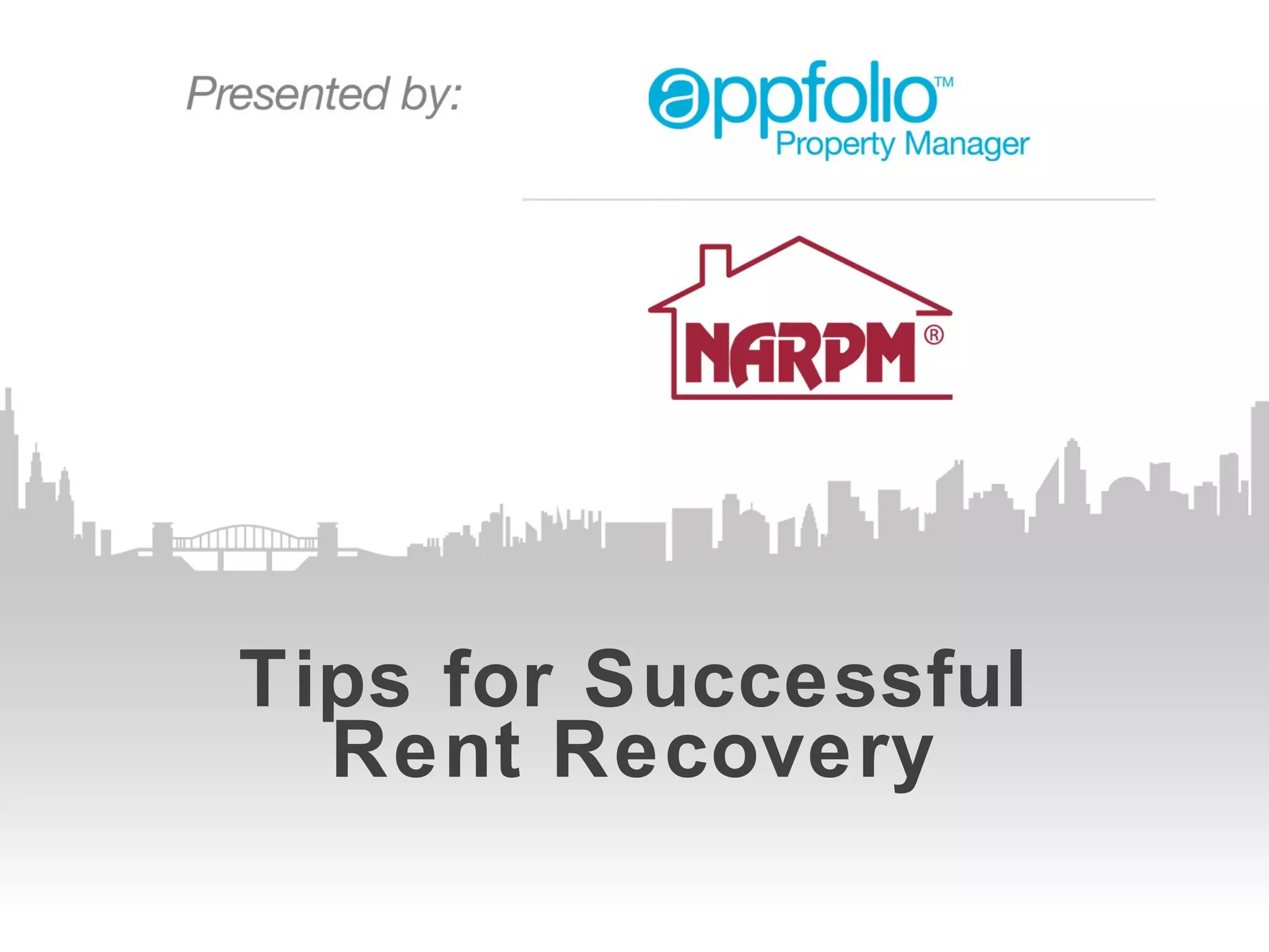 Tips for Successful Rent Recovery | Webinar with Robert Locke (Property ...