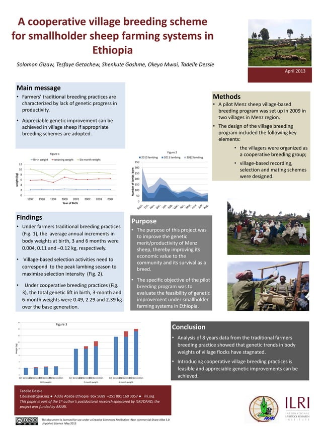 A cooperative village breeding scheme for smallholder sheep farming ...