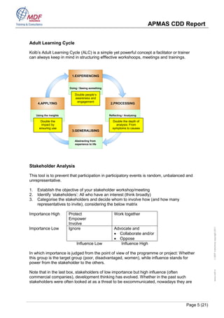 Community Driven Development and Gender Mainstreaming APMAS report | PDF