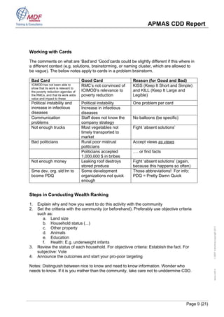 Community Driven Development and Gender Mainstreaming APMAS report | PDF