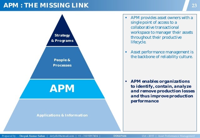 APM_Asset Performance Management_By_Deepak Sahoo_v1r1