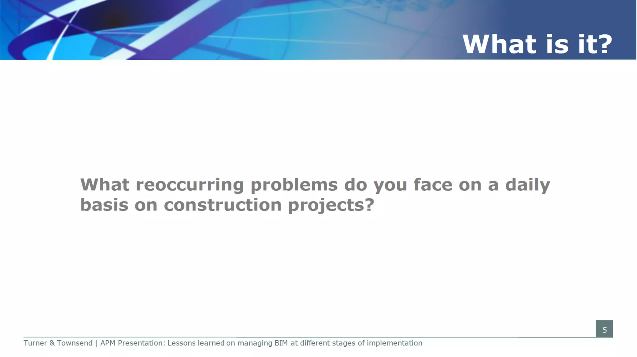 Lessons learned on managing BIM at different stages of implementation | PDF