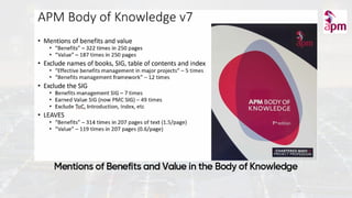 Benefits Management Frameworks - APM North East England branch | PPT