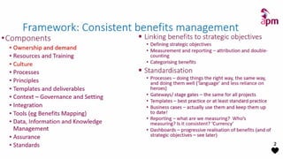 Benefits Management Frameworks - APM North East England branch | PPT
