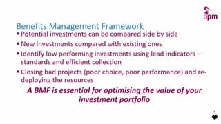 APM Prioritise your portfolio using benefits management framework. | PDF