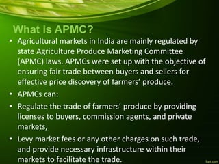 APMC BILL 2020 | PPT