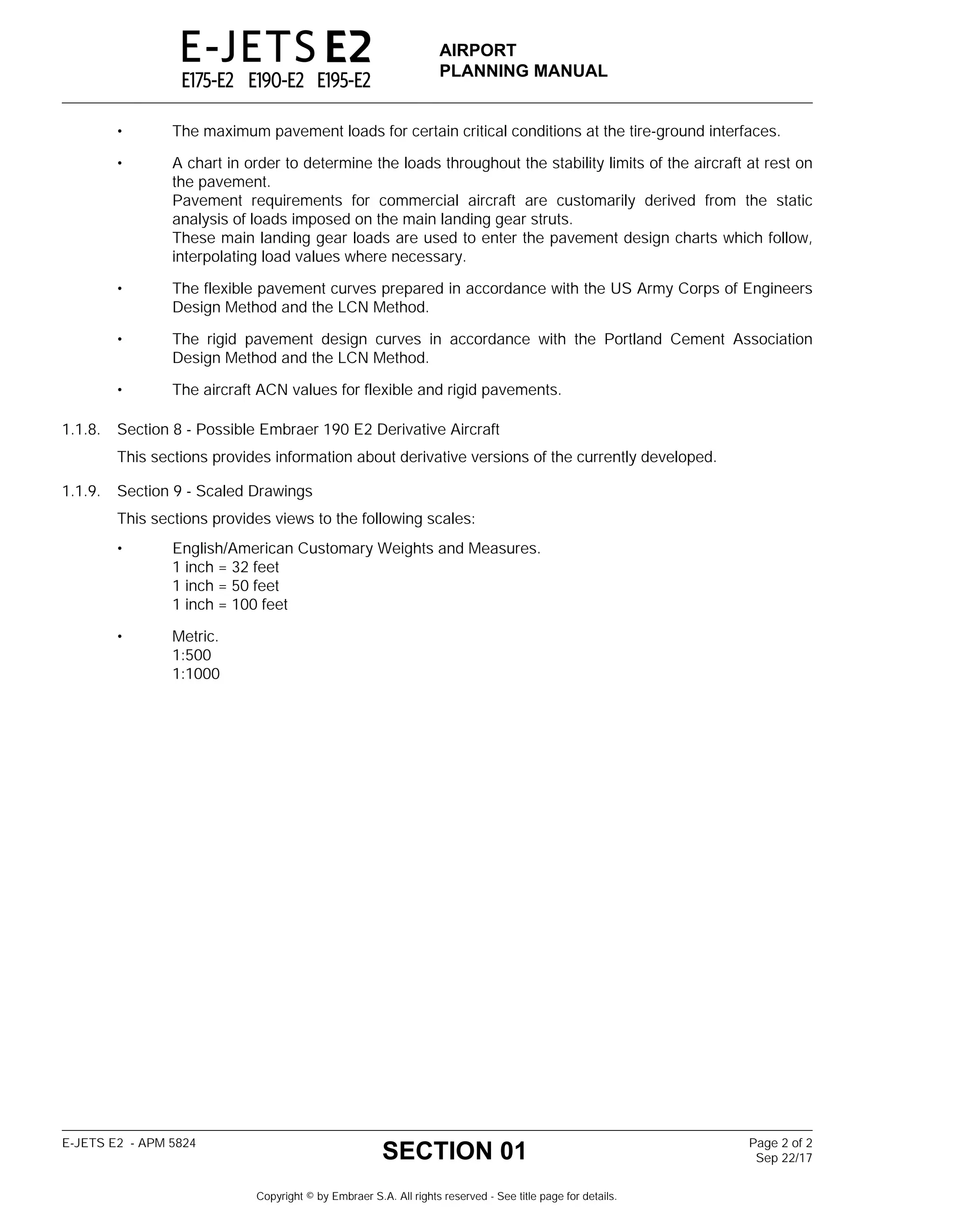 Airplane Planning Manual Embraer series 195 | PDF