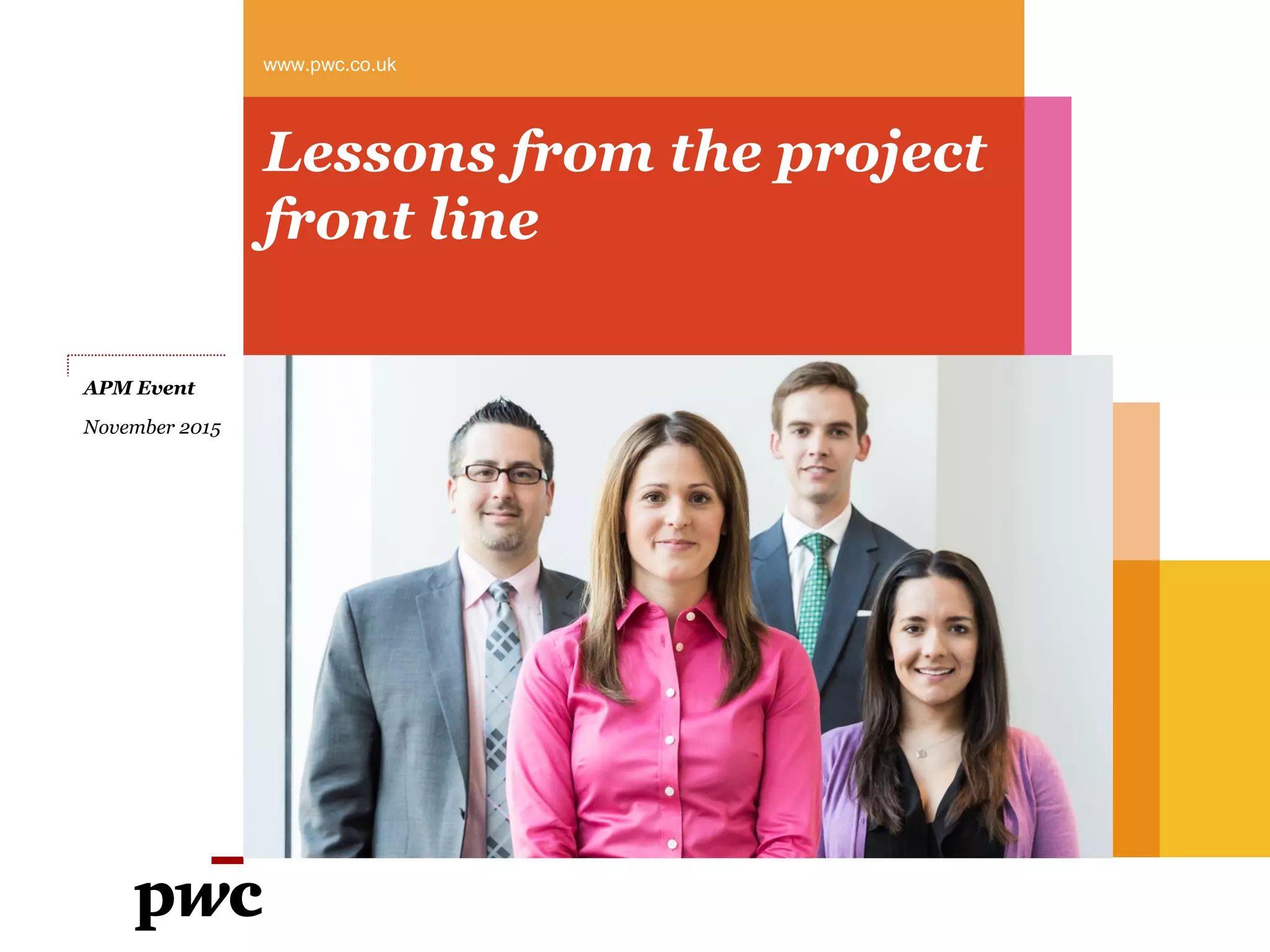 Lessons From The Project Front Line - 4th November 2015 | PDF ...