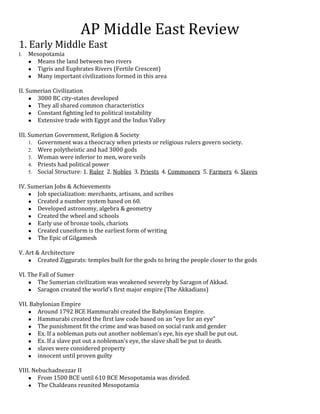 Ap middle eastreviewnotes | DOCX