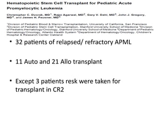 APML transplant allo vs auto hsct transplant.pptx