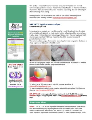 The Art of Practice Management Dental Pearls - May 2014 | PDF