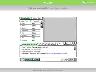WeOnTV Interface Mockups | PPS