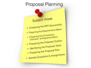 APMP Foundation Certification Session 2 - Proposal Planning | PDF