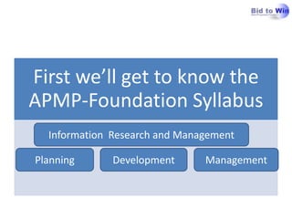 APMP Foundation Introduction | PPTX