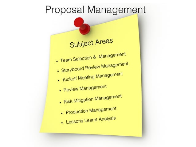 APMP Foundation Study Group Session 5 - Proposal Management | PDF