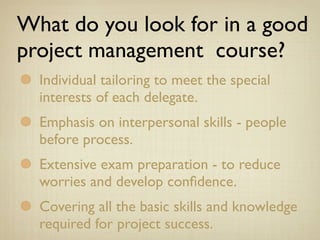 Training for APM Project Management qualifications | PPT