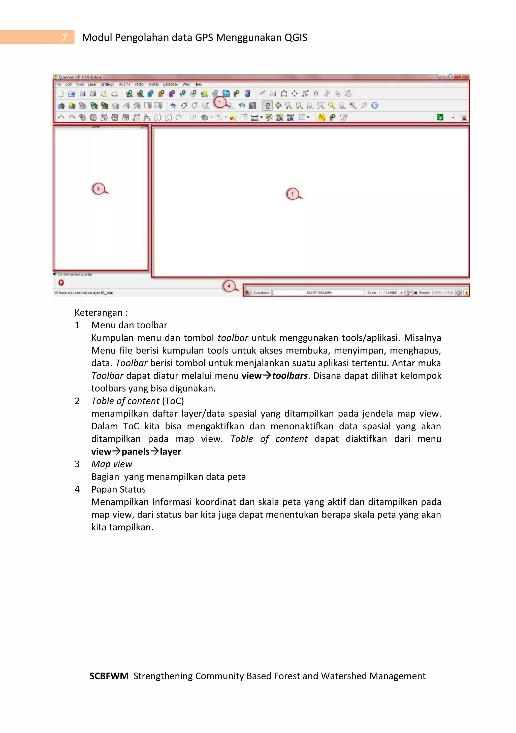 modul pelatihan pengolahan data spasial menggunakan quantum gis | PDF