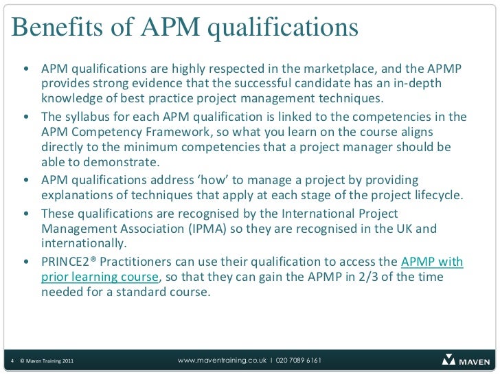Quick Guide to APM Qualifications