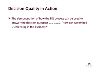 Decision Quality – A Peek Behind the Curtain | PDF