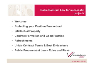 Basic Contract Law for successful projects | PDF