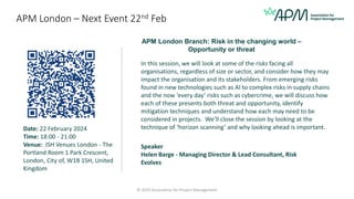 APM London Branch: Improve your networking at professional events ...