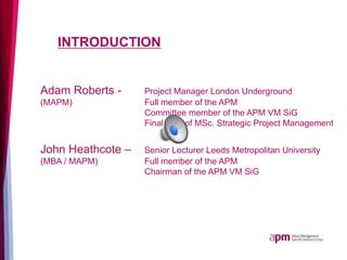An introduction to value management: slides and recording | PPT