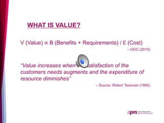 An introduction to value management: slides and recording | PPT